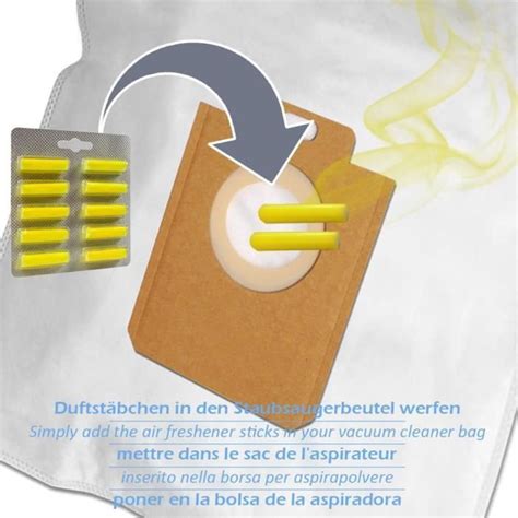 Set 10 Sacs Aspirateur 10 Parfums 1 Filtre Pour Tornado Campus To 4560 4575 N Complys To