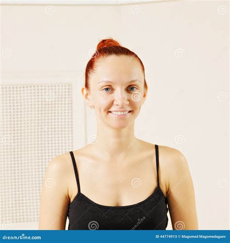 Smiling Redhead Stock Image Image Of Pleasant Smiling