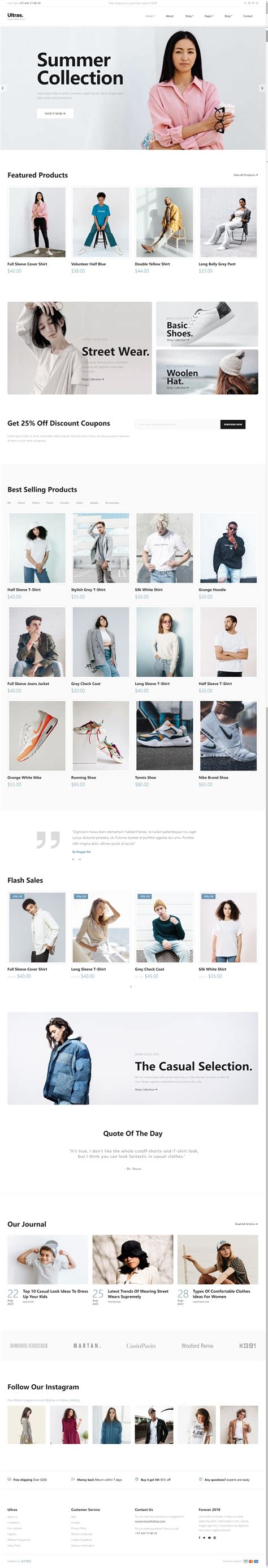 网页制作模板代码，服装购物网站的设计与实现参考 17素材网