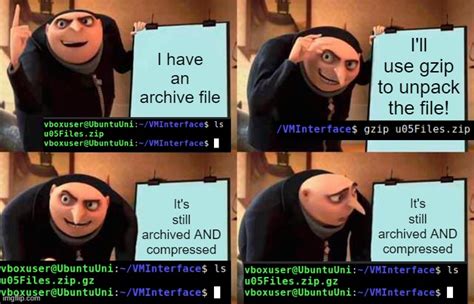 Who Even Remembers Gzip Gunzip And Tar Commands Rlinuxmemes