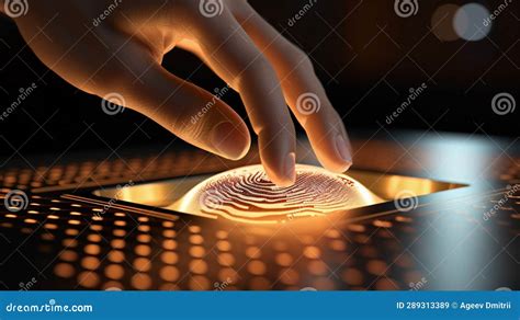 System Print Identification Access Digital Scanner Fingerprint Security Scan Identity Finger