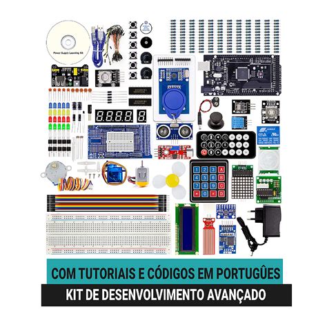 Kit Mega Avançado Componentes Para Arduino Caixa Nfe Robobuilders