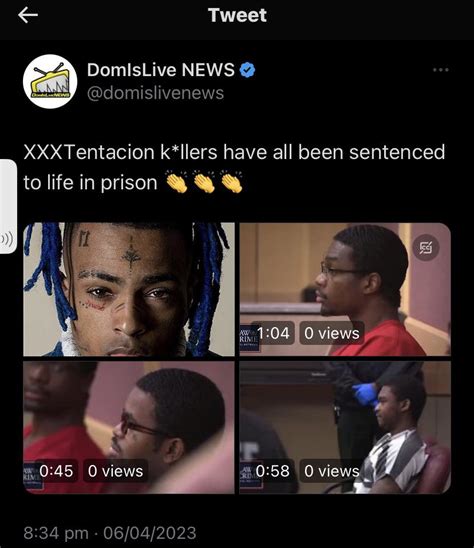 Life Sentences For The Killers Rxxxtentacion