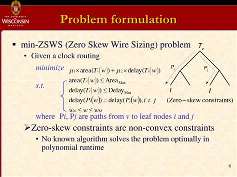 Ppt ε Optimal Minimum Delayarea Zero Skew Clock Tree Wire Sizing In
