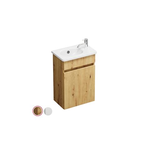 Meuble Wc Lave Mains Burgbad Joline Chêne Ou Blanc Mat