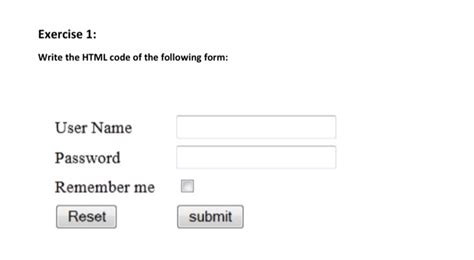 Solved Exercise Write The HTML Code Of The Following Chegg