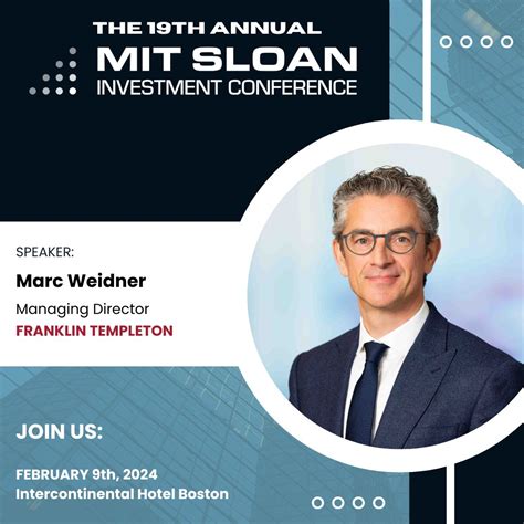 Mit Sloan Investment Conference On Linkedin We Are Thrilled To Announce That Marc Weidner