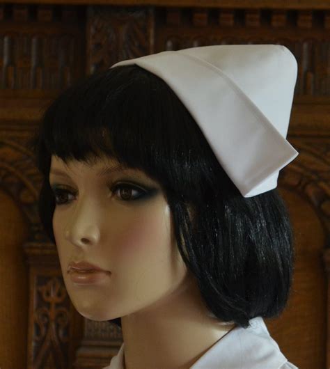 Old Fashioned Style White Fabric Nurse Hat Hospital Nurse Cap Etsy
