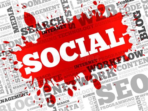 Social Word Cloud Stock Illustration Illustration Of Connect 202356744