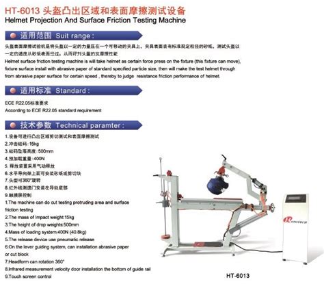 Ht 6013 Helmet Projection And Surface Friction Testing Machine