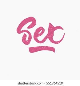 Sex Ink Hand Lettering Modern Brush vector de stock libre de regalías Shutterstock