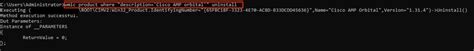 uninstall orbital from secure endpoint cisco
