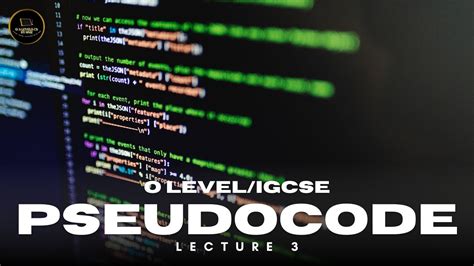 Pseudocode Lecture 3 Oleveligcse Computer Science 22100478 Cs By Hamza Mj25 Youtube