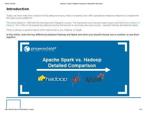 Hadoop Vs Spark Detailed Comparison Of Big Data Frameworks Introduction Today We Have Many