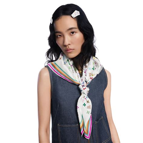 Lv X Tm Monogram Multicolor 90方巾 精品飾品配件 M94967 Louis Vuitton 台灣