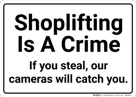 Shoplifting Signs Creative Safety Supply