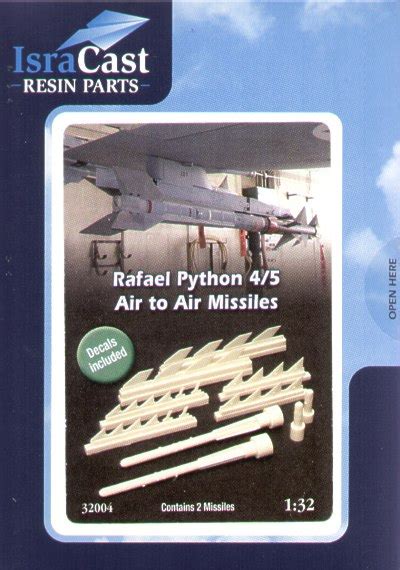 Rafael Python 45 Air To Air Missiles Isra Decal Studio C32004