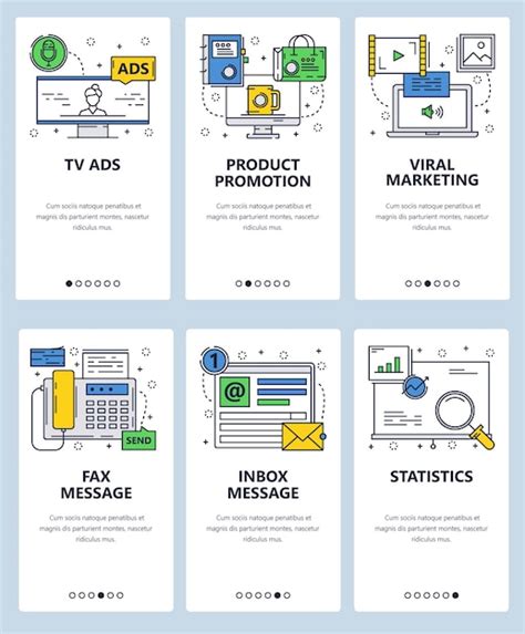 Premium Vector Vector Set Of Mobile App Onboarding Screens Tv Ads Product Promotion Viral