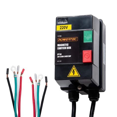 Powertec 3 Phase Magnetic Switch Box 220 Volt To 240 Volt 3 Hp Ul