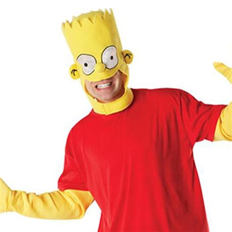 Rubies Bart Simpson Adult Costume Xl Official Mask Top Shirt Pants