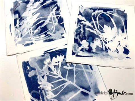 How To Make Amazing Cyanotype Prints On Paper Made By Barb