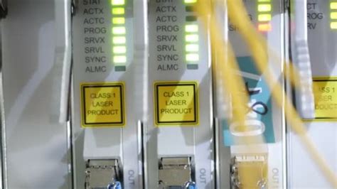 Optical Fiber Data Transmission Equipment Stock Video Pashkazp