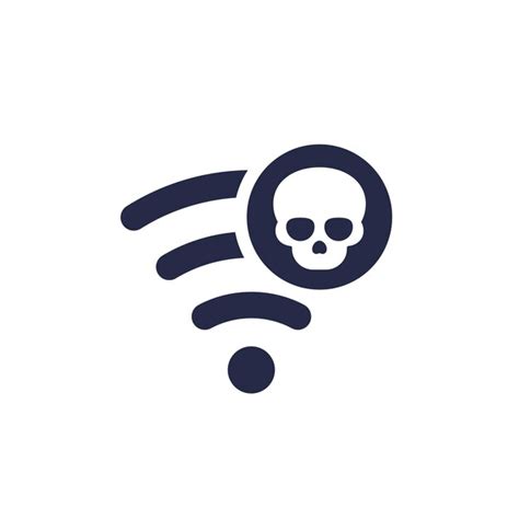 Premium Vector Unsafe Wifi Connection Icon Insecure Network Or Hotspot Linear Design