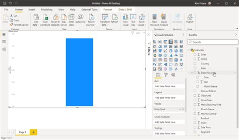 clustered column chart date hierarchy microsoft fabric community