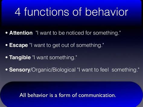 4 Functions Of Behavior Aba Therapy Bcba Therapy