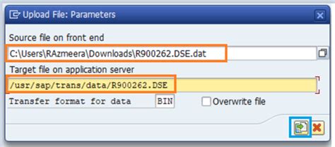 SAP ABAP Central Upload Transport Files From SAP