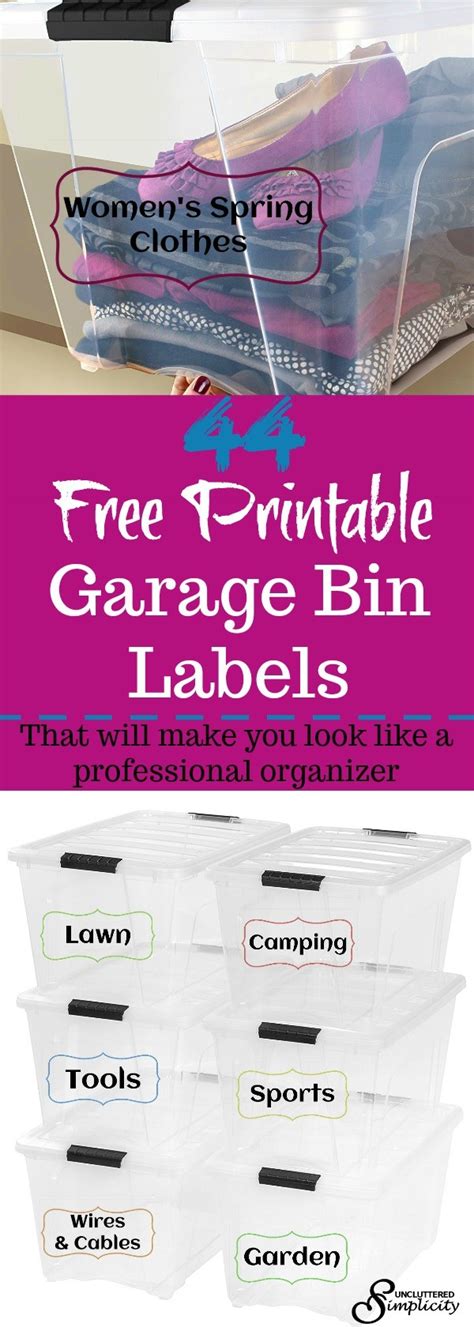 Free Printable Labels For Storage Bins Printable Online