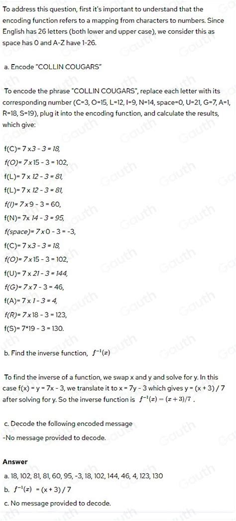 Solved 3 Suppose Fx7x 3 Is The Encoding Function A Encode