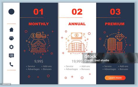 모바일 앱 화면 벡터 템플릿을 온보딩하는 은행 관세 계획 벡터에 대한 스톡 벡터 아트 및 기타 이미지 벡터 은행업무 장치 화면 Istock