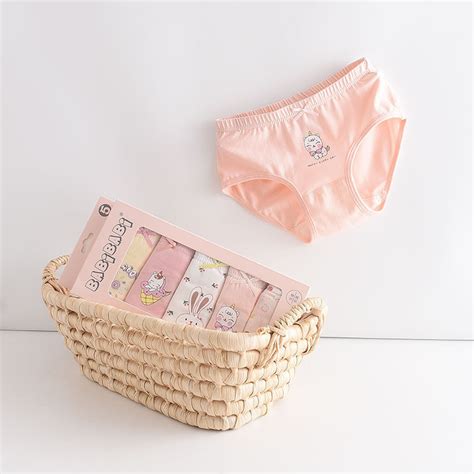 เซ็ตกางเกงในผ้าคอตตอนสำหรับเด็กหญิง 5 ตัว Aryangshop Thaipick