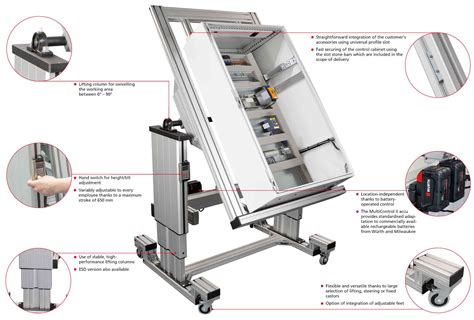 Mobile And Ergonomic Assembly Table For Control Cabinet Construction