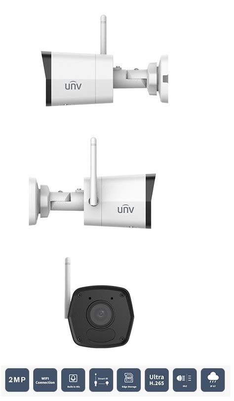 UNV IPC2122LB AF40WK G 2 0MP Bullet IP Camera With Built In Mic And 128GB SD Card Support