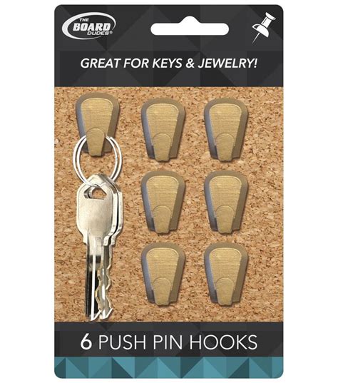 The Board Dudes 6 Pk Push Pin Hooks Joann Push Pin Decorative Push