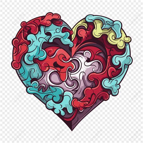 맞물리는 심장 벡터상표만화클립 아트 Png 일러스트 무료 다운로드 Lovepik