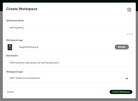 How To Create A Workspace Tapybl Helpdesk