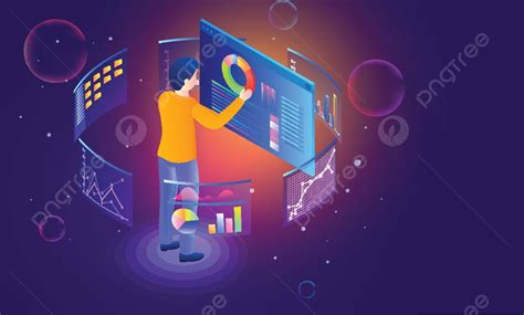 Presentation Of Management Data Analysis By An Analyst Using A Shiny Pie Chart Vector
