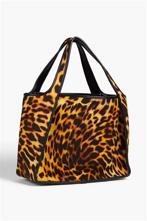 Stella Mccartney 스터드 장식 레오파드 프린트 캔버스 토트 백 최대 70 세일 The Outnet
