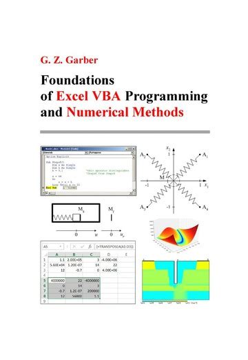 Foundations Of Excel Vba Programming And Numerical Methods Gzgarber Free Download Borrow