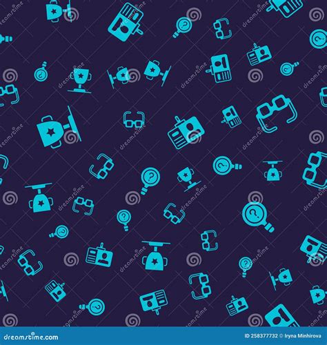 Set Award Cup Identification Badge Computer Monitor And Protractor Grid Icon Vector