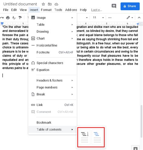 How To Make A Table Of Contents In Google Docs Wordable