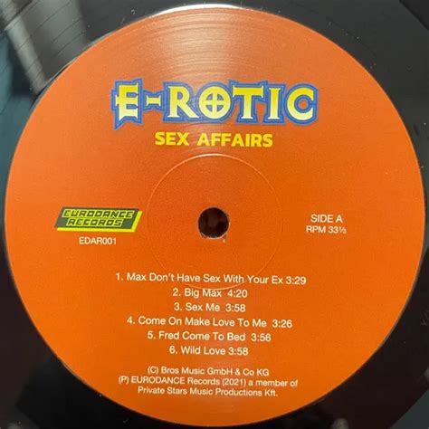 E Rotic Sex Affairs Limited Edition Lp Vinilinės Plokštelės