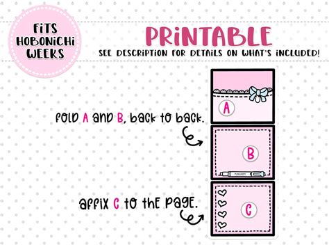 Printable Foldable Boxes Fit Most Planners Printable Kawaii Etsy