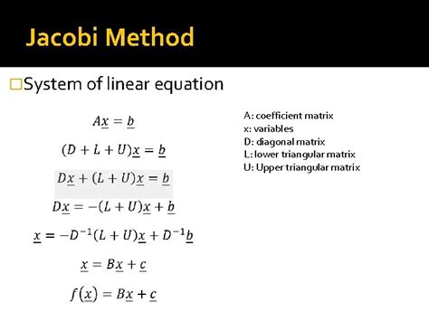 System Of Linear Equations System Of Linear Equations