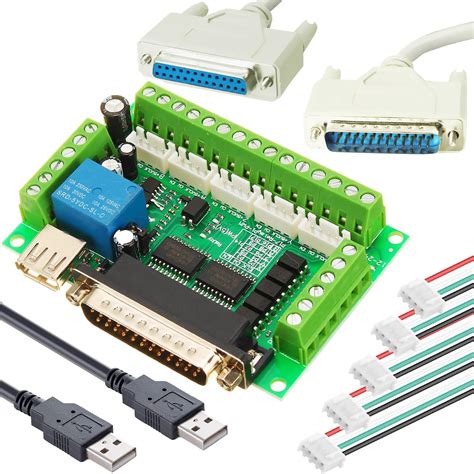 5 Axis Cnc Stepper Motor Interface Board Breakout Board Mach3 Interface Board Optical Coupler