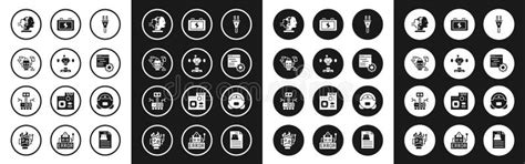 Set Electric Plug Disassembled Robot Robot For Maintenance Computer Api Interface Battery