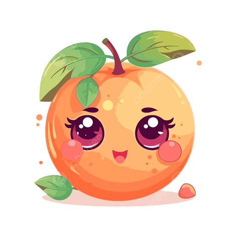 귀여운 복숭아 벡터 스티커 클립 아트 귀엽다 귀여운 오렌지 캐릭터 만화 상표 클립 아트 Png 일러스트 및 벡터 에 대한 무료 다운로드 Pngtree